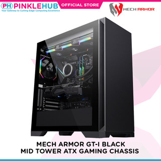 MECH ARMOR GT-I BLACK MID TOWER ATX GAMING CHASSIS | Shopee Philippines