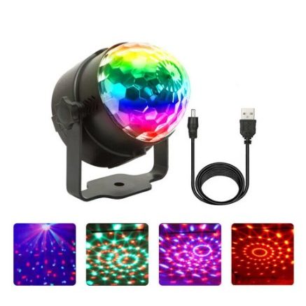 USB Type Sound Activated LED Disco Light Ball Color Changing Sound ...