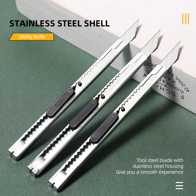 Stainless Steel Sharp Metal Cut Paper Utility Knife | Shopee Philippines
