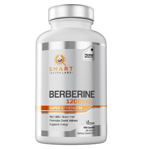 100% Pure Berberine Supplement 1,200 Premium Berberine HCL by Smart ...