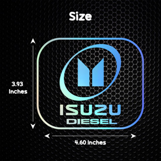 Isuzu Car Diesel Tank Cover Waterproof Vinyl decal Sticker | Shopee ...