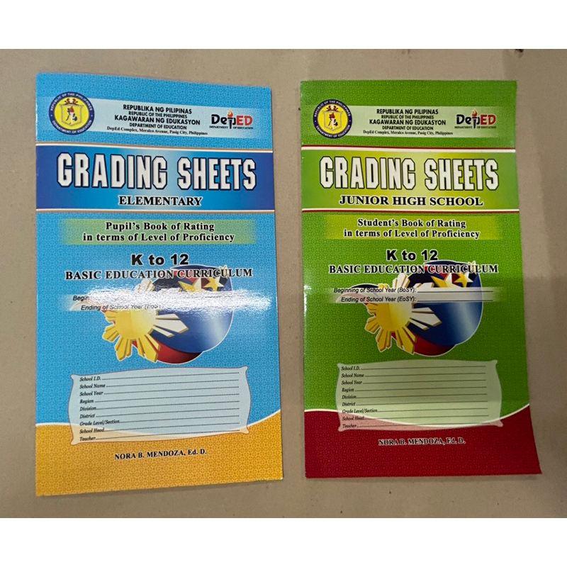 K TO 12 GRADING SHEETS | Shopee Philippines