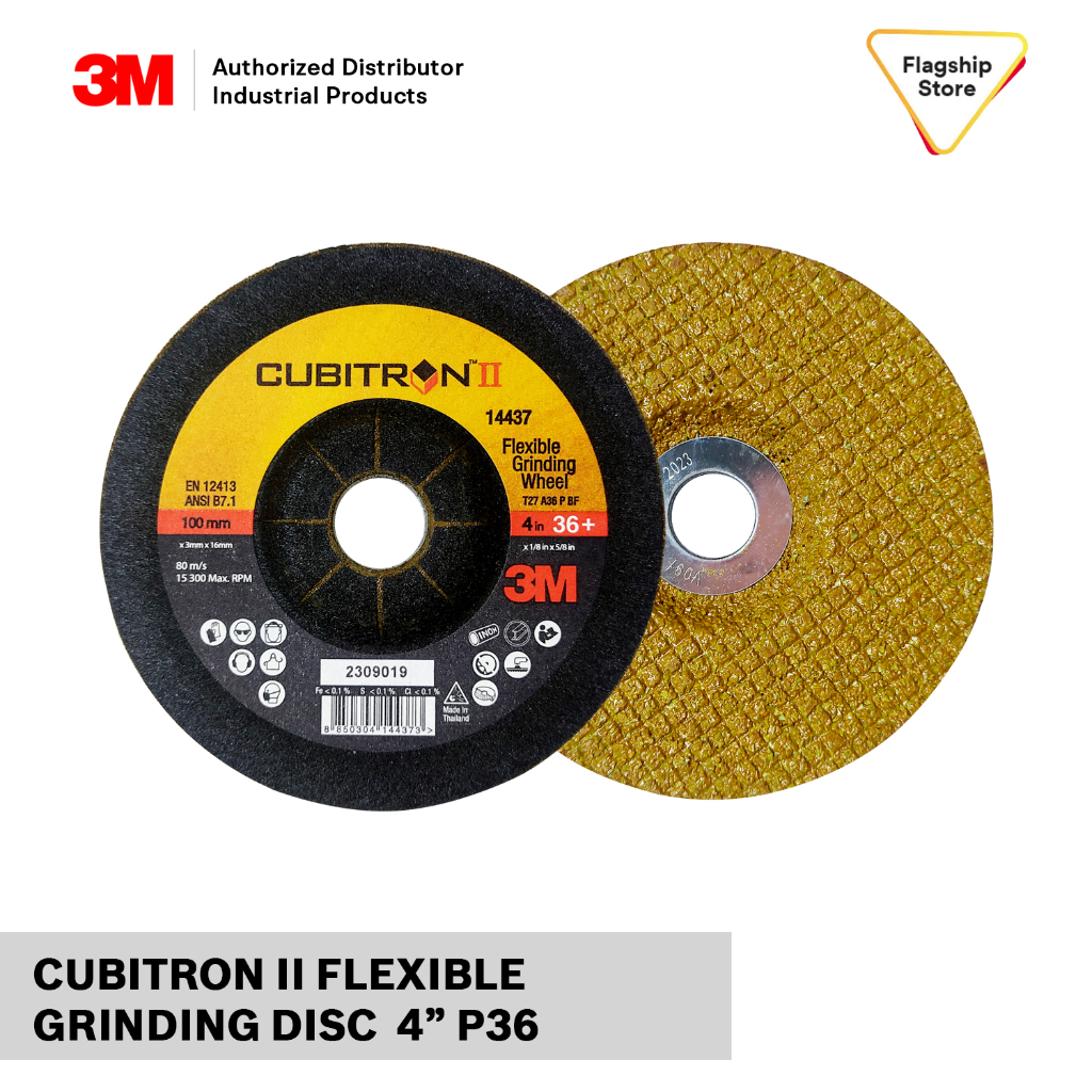3M™ CUBITRON™ II FLEXIBLE GRINDING WHEEL PN14437 P36 10DISCS/SET ...