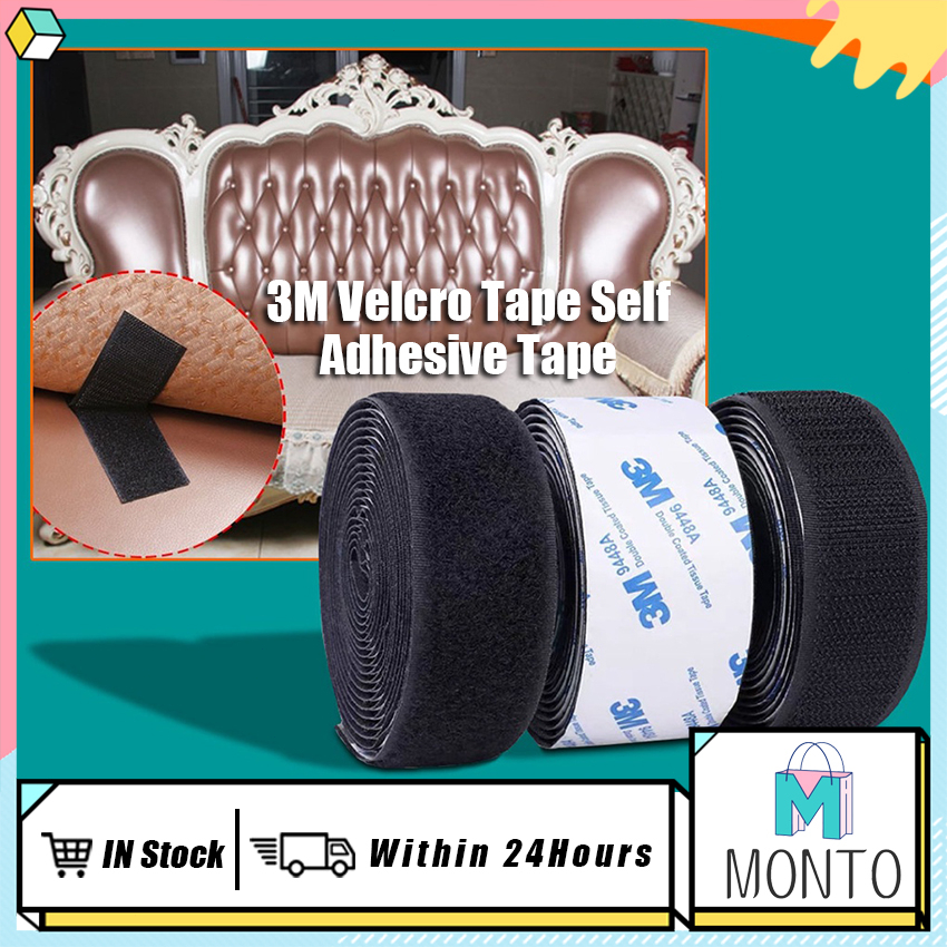 20/100mm Velcro Self-adhesive Tape Heavy Duty Sticky Back Fastening ...