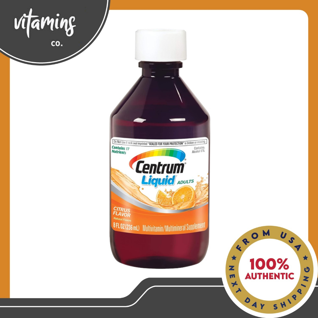 Centrum Liquid Multivitamin for Adults, Citrus Flavor (8 Oz) | Shopee ...