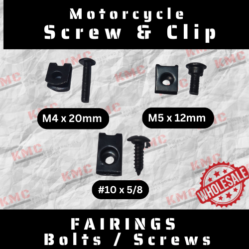 Motorcycle Clip and Bolt/ Clip and Screw (10 pcs) | Shopee Philippines