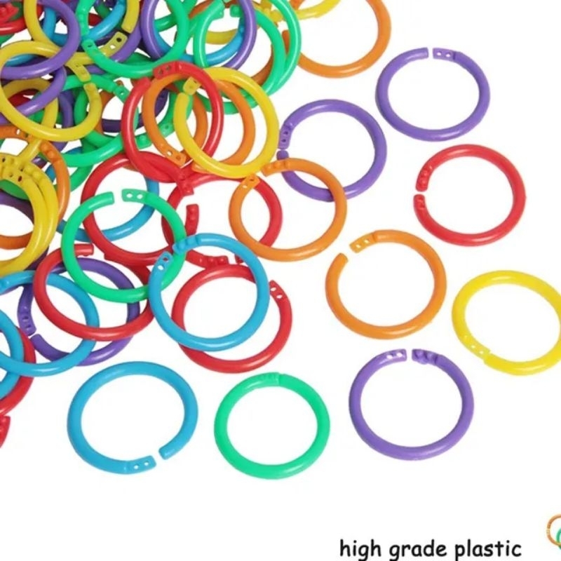 Plastic Ring Binder Loose Leaf Rings (10pcs) | Shopee Philippines