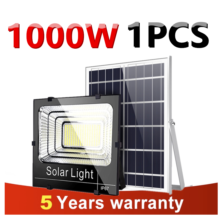 LED Flood Solar Light Outdoor Street Lamp Waterproof IP67 With Remote ...