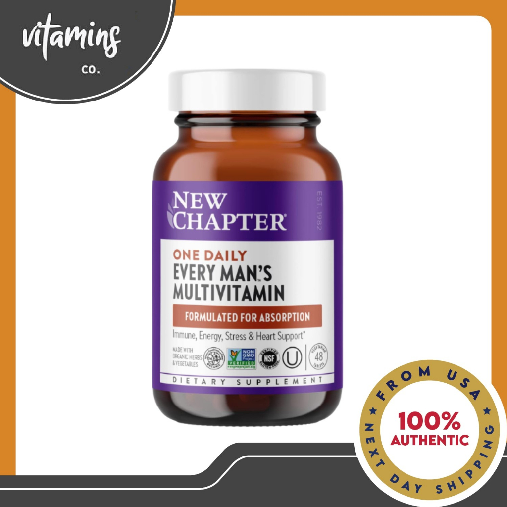 New Chapter Men's Multivitamin One Daily Fermented with Probiotics (48 ...