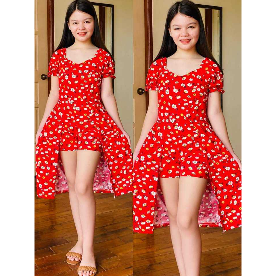HEATHER KIDS JUMPSHORT ROMPER FREESIZE FROM 8-12YRS OLD | Shopee ...