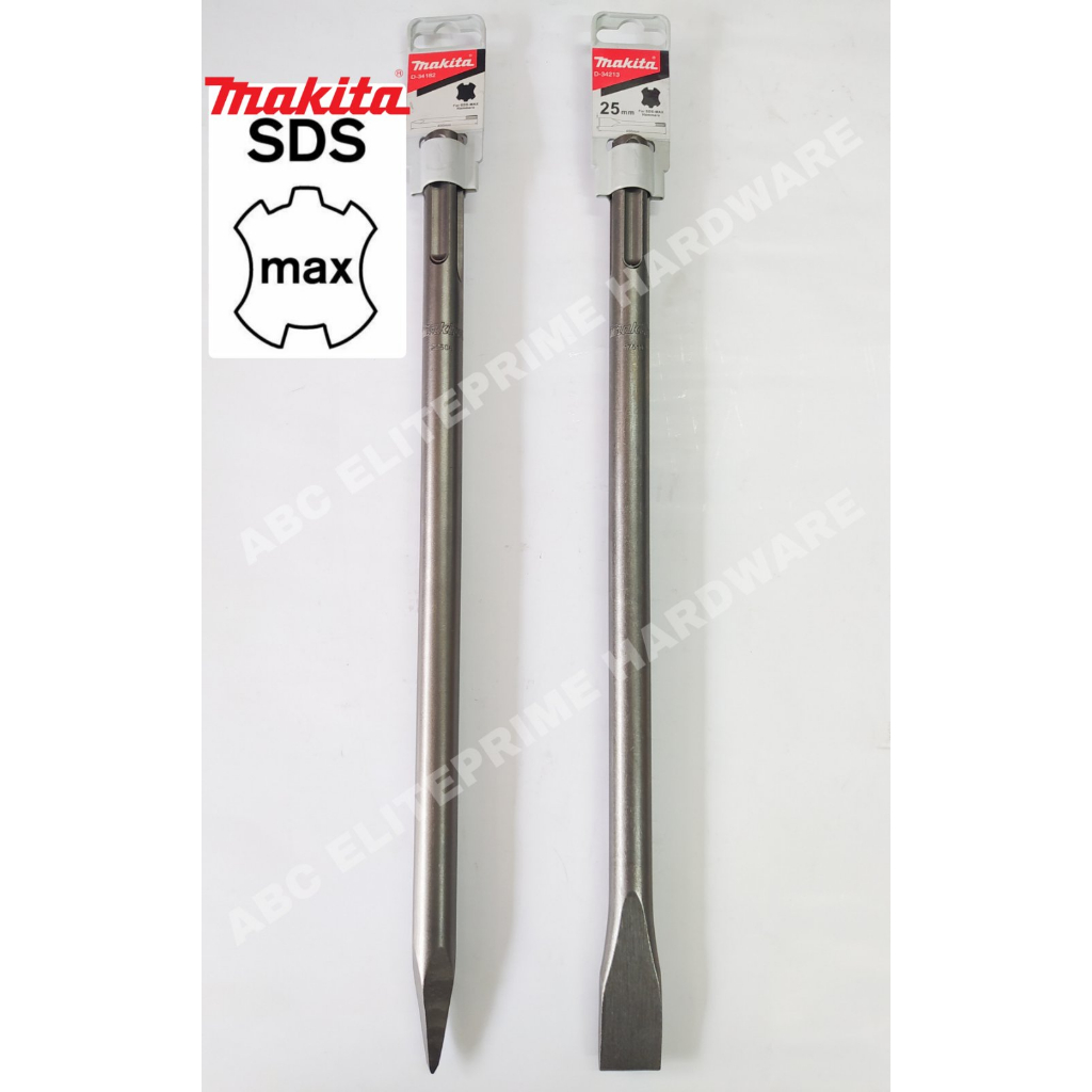 Makita SDS Max Chisel for Rotary Hammer (Bull Point or Cold/Flat ...