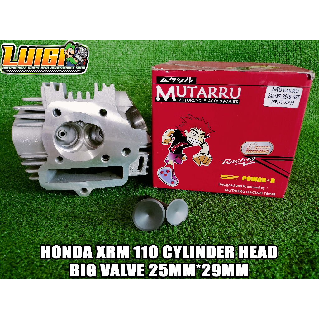 MUTARRU HONDA XRM 110 CYLINDER HEAD BIG VALVE 25MM*29MM | Shopee ...