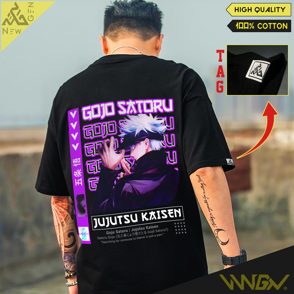 Gojo Saturo - Jujutsu Kaisen || NEWGEN® Clothing | Pro Club Oversized T ...