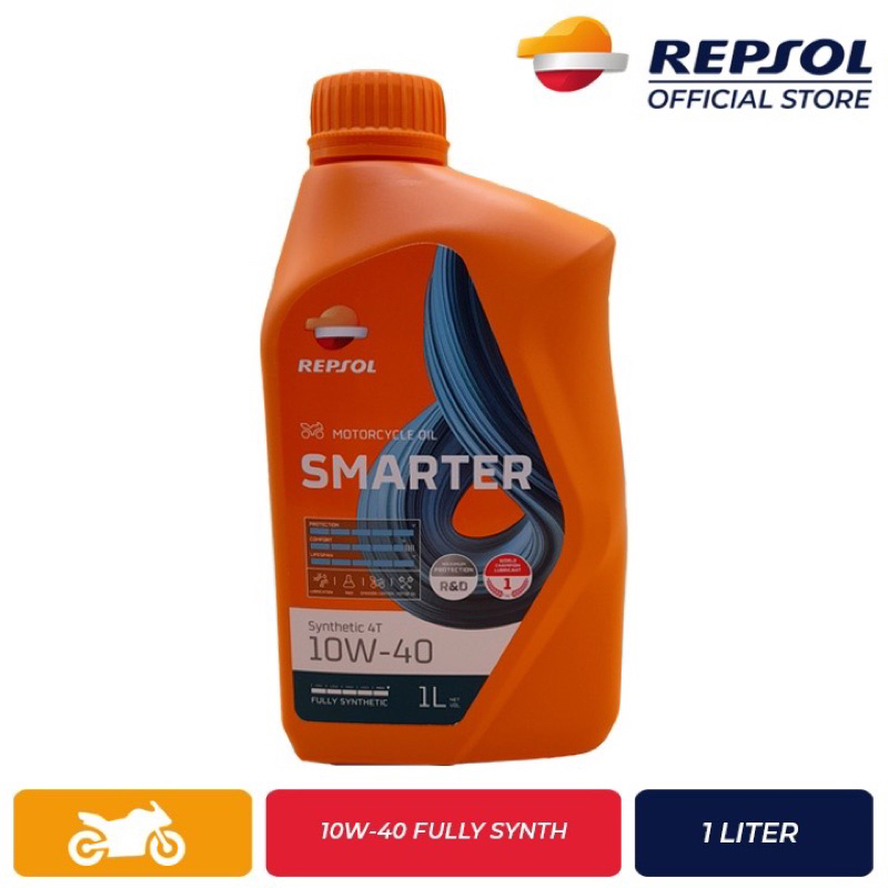 Repsol Moto Sintetico Fully Synthetic 10W-40 Motorcycle Oil 1L 1 Liter ...