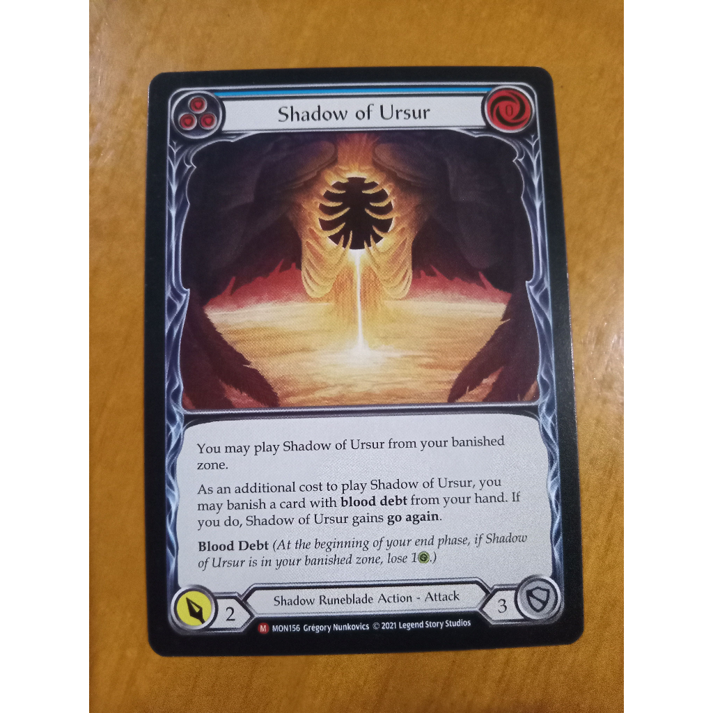 FAB Shadow of Ursur Majestic Monarch Flesh and Blood TCG Shadow ...