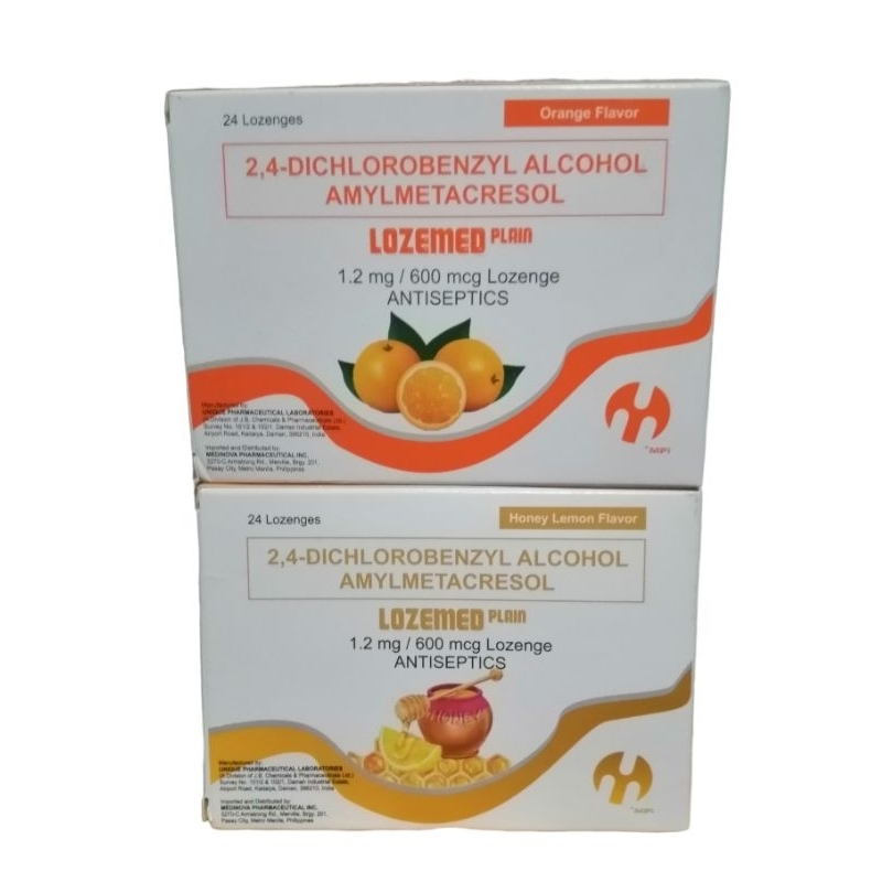 LOZEMED Honey Lemon & Orange Flavor 24 Lozenges | Shopee Philippines