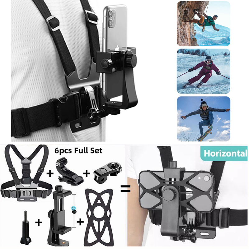 Mobile Phone Chest Strap Installation GoPro/VLOG/POV Stable Chest Strap ...