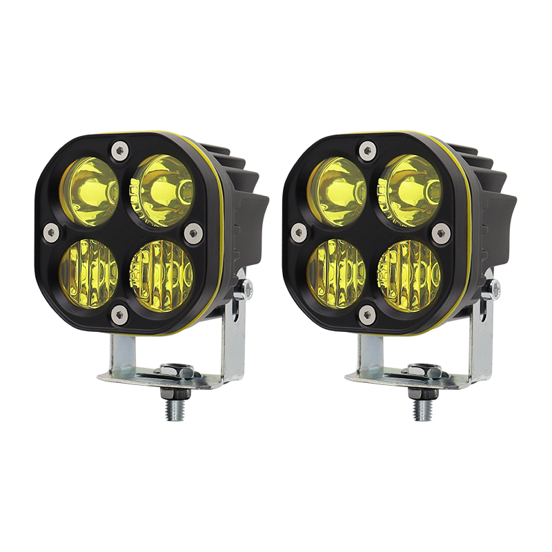 MOFOX D2 Laser Gun Led Light Motorcycle 2-in-1 White&Yellow Fog Light Car LED D1 Mini Driving ...