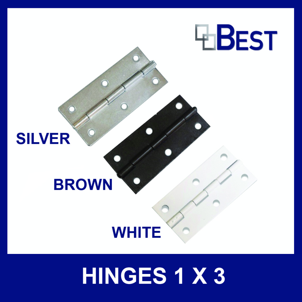 1x3 Hinges (silver, brown, white) | Shopee Philippines
