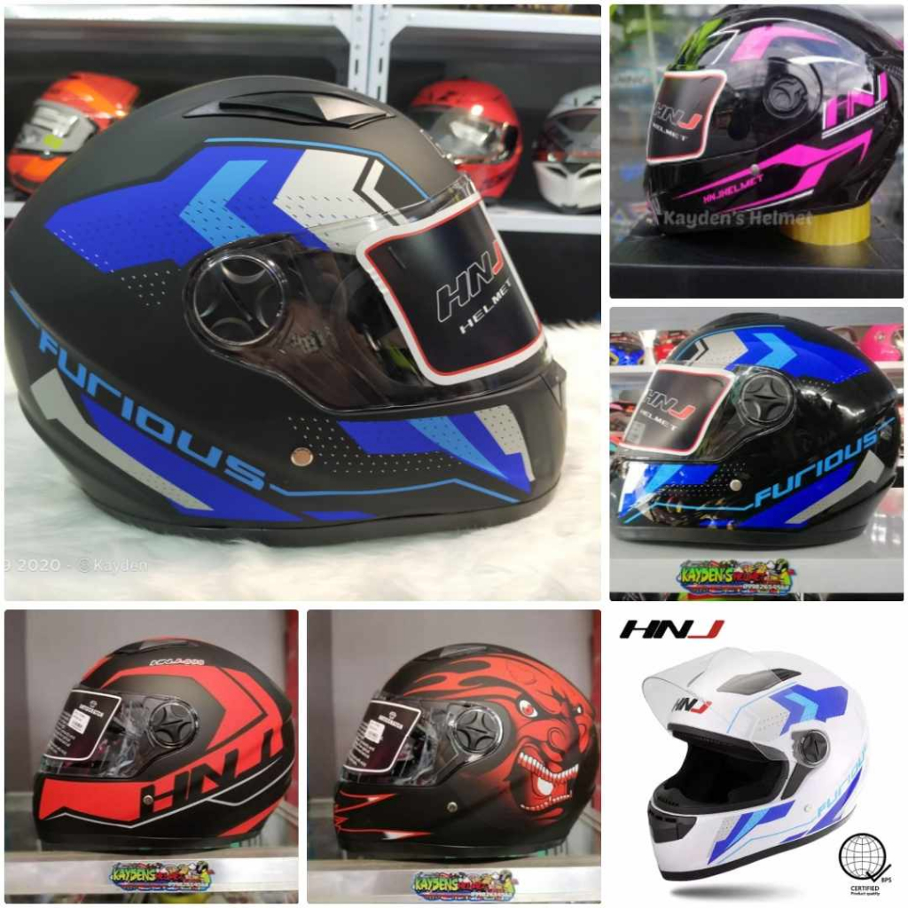 HNJ 855 ALL MODELS FULLFACE HELMET WITH FREE KAYDEN TUBEMASK | Shopee ...