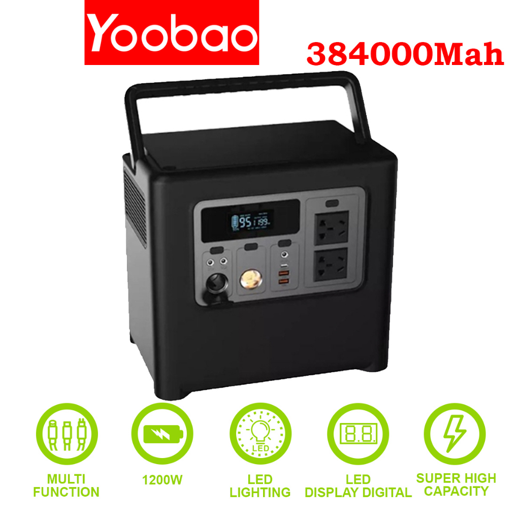Yoobao EN1200Q 384000mAh 1200W PD100W Quick Charge LED Display Power ...