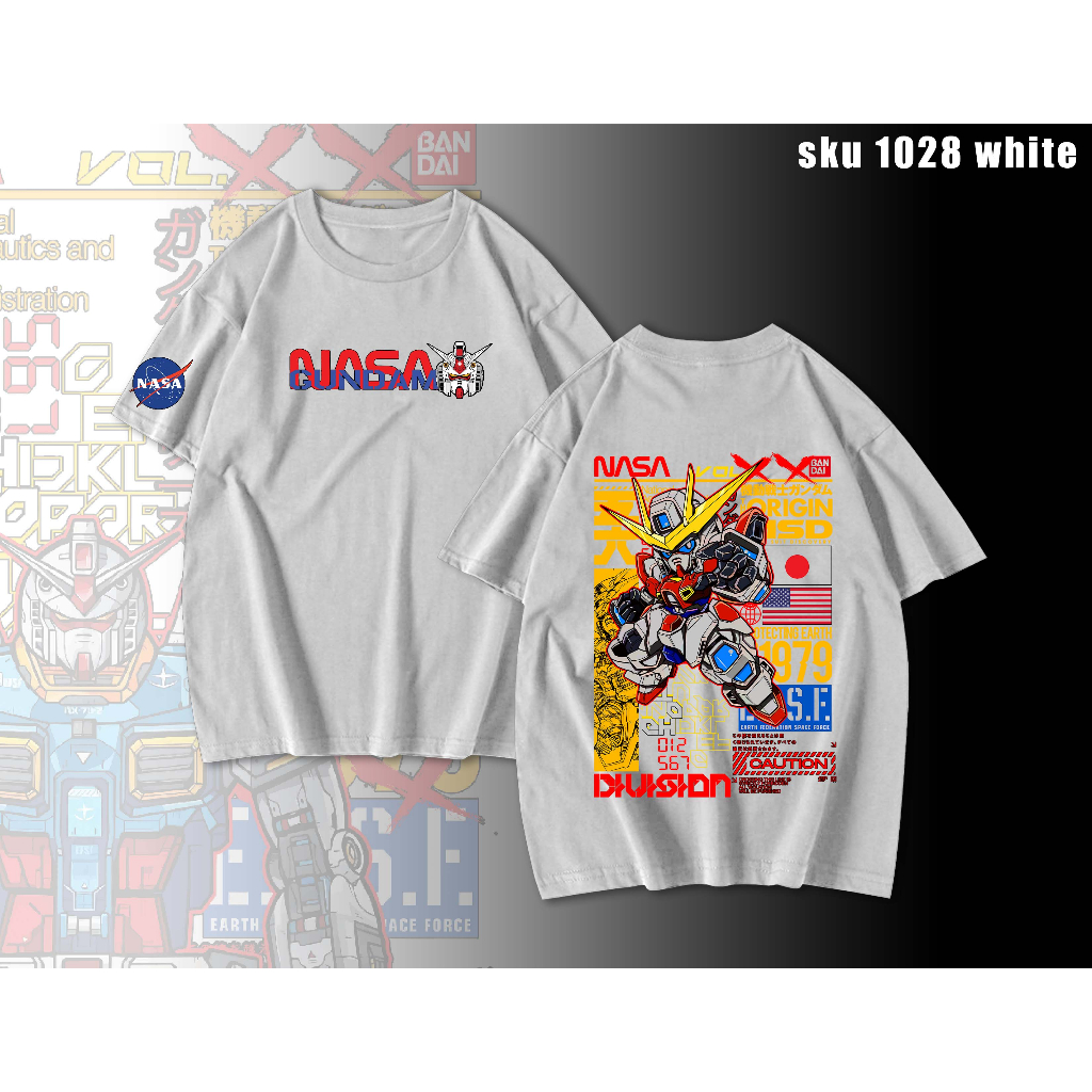 Gundam merch tshirt, anime streetwear, Gundam tshirts, big print sku ...