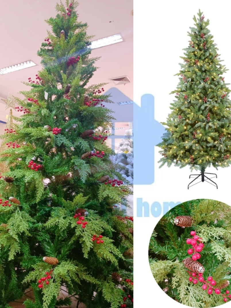 Canadian Christmas Tree With Pinecone And Berry (4ft, 5ft) Metal Frame ...