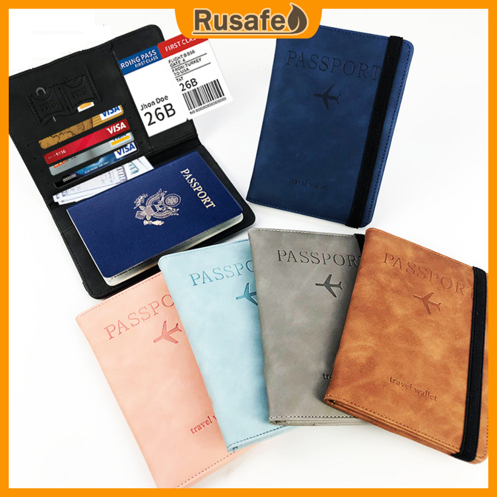 Multi-function passport folder PU material multi-function passport card ...