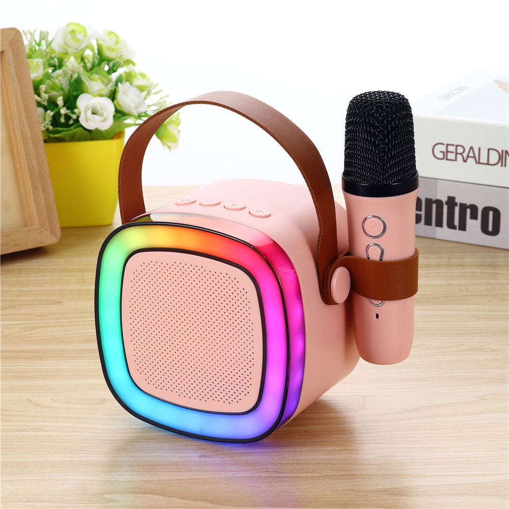 K12 Mini Karaoke Speaker With Mic bluetooth Speaker With Microphone Wireless Family Singing KTV ...