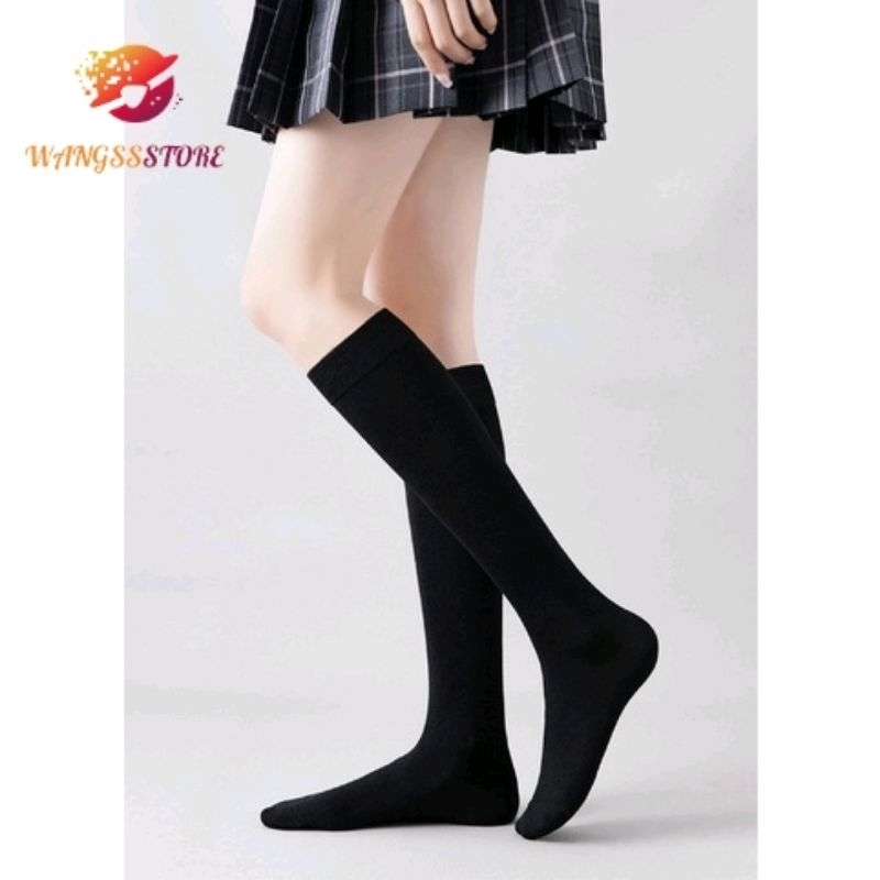 wangssstore Knee Long Socks whitesock Student’s College Style Girls ...