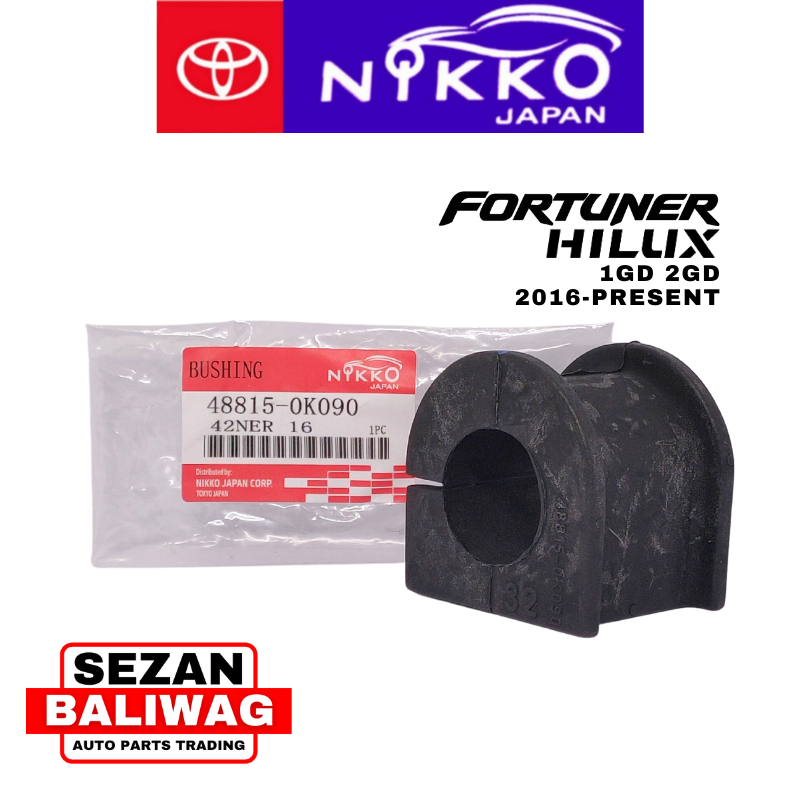 NIKKO JAPAN FRONT STABILIZER BUSHING TOYOTA FORTUNER HILUX 2016-2022 ...