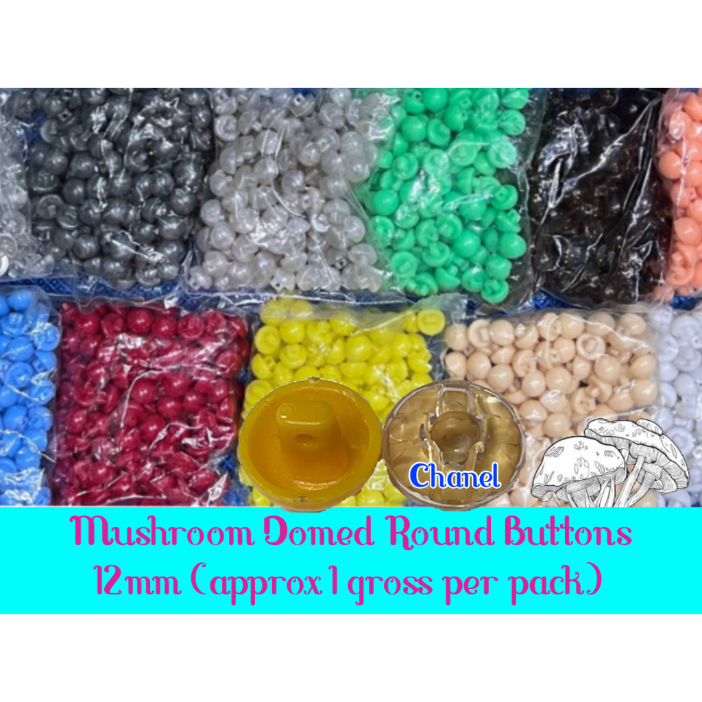 Mushroom Domed Round Buttons Size 12 mm 1 gross per pack 144 pcs ...