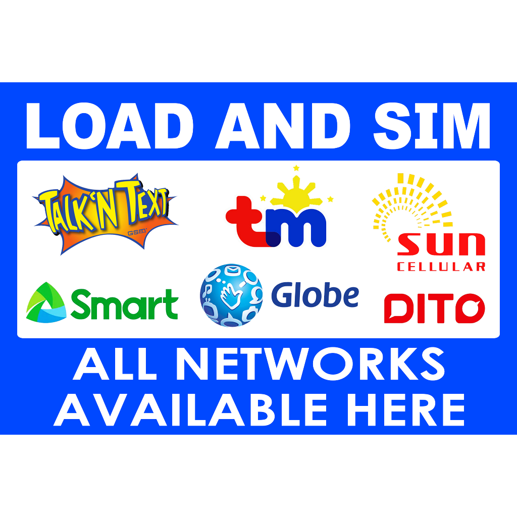 SIGN 7.5x11 INCHES LOAD AND SIM SIGNAGES PVC TYPE WATERPROOF AND NON ...