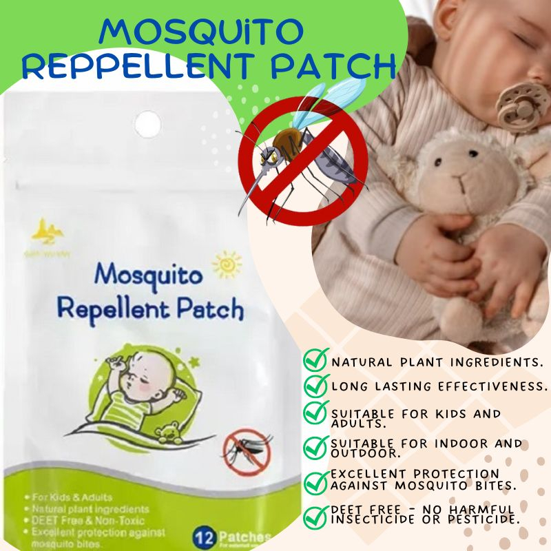Natural Herbal Citronella Mosquito Repellent Patch (12 patches per ...