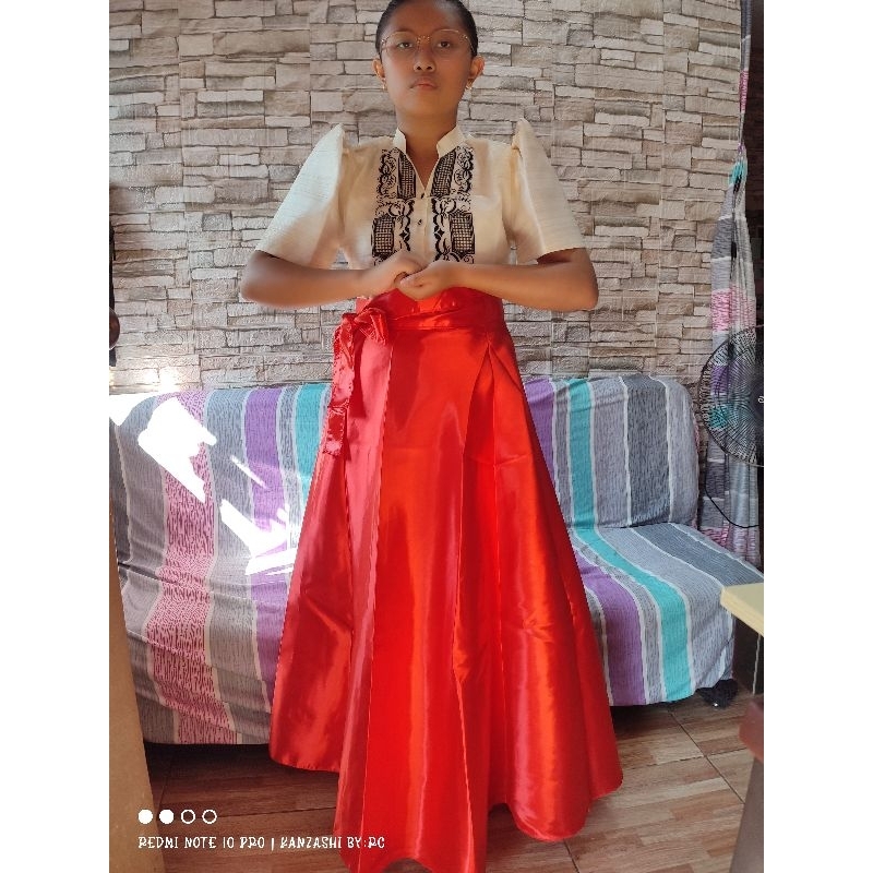 lady barong (black burda) blouse only | Shopee Philippines