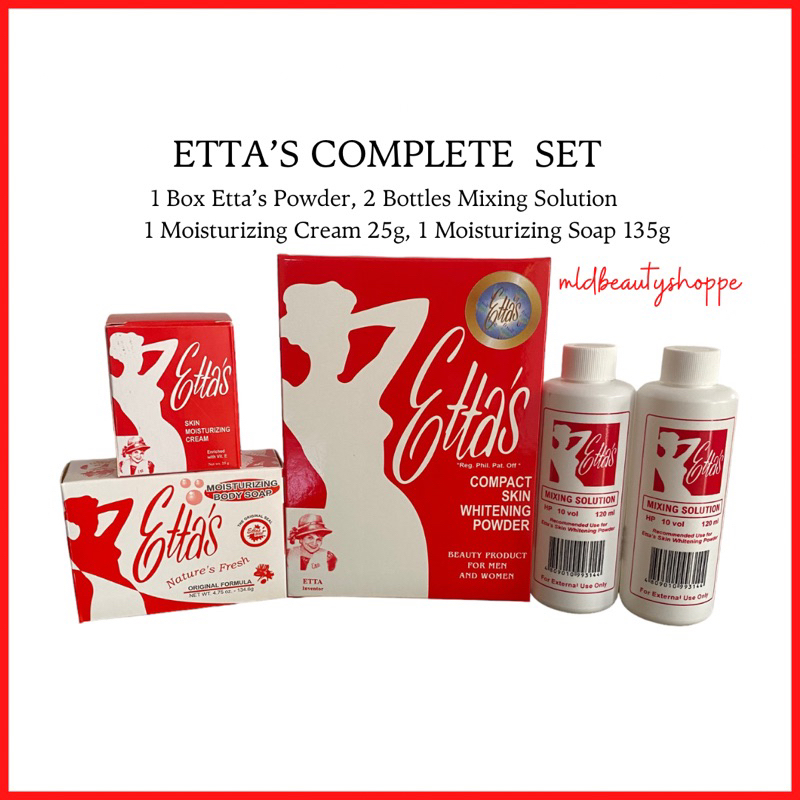 ETTA'S Skin Whitening Complete Set (Powder/Solution/Soap/Cream ...