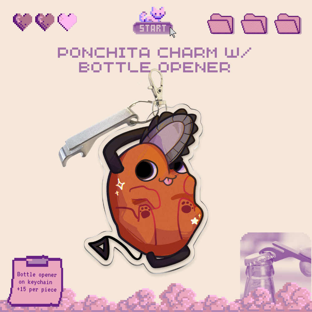 Ponchita Chainsaw Man Acrylic Keychain Charm with Bottle Opener ...