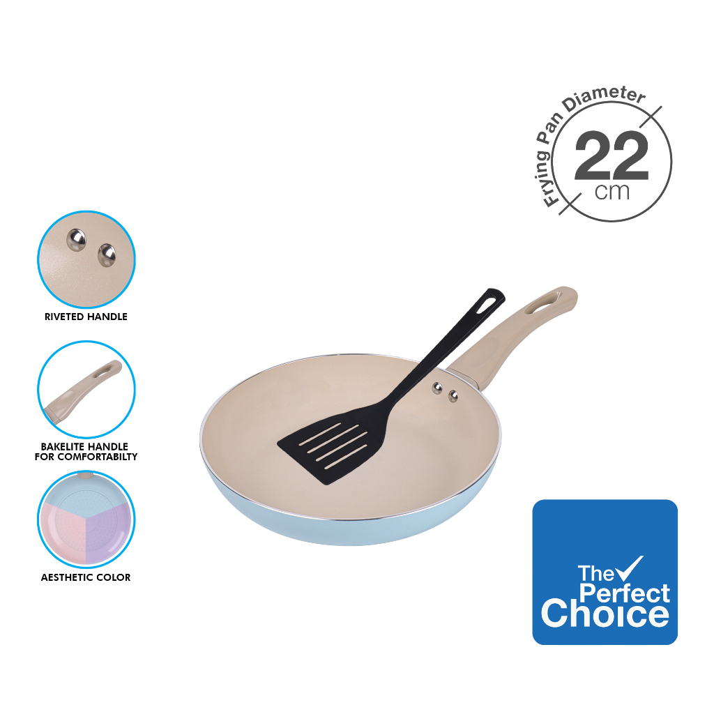 The Perfect Choice Induction Non-Stick Frying Pan 22cm With Turner Heat ...