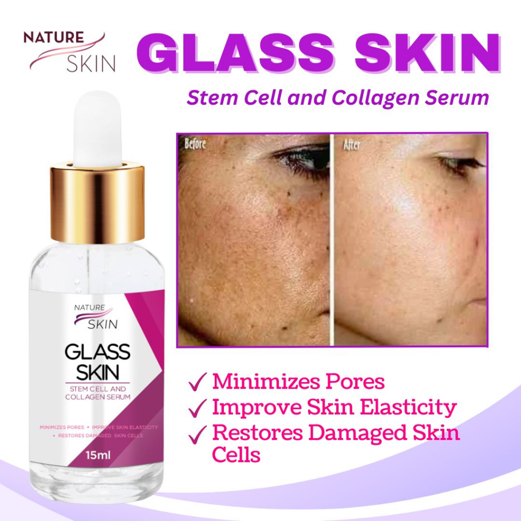 Nature Skin Glass Skin Serum, for smooth, glowing skin, acne scars ...