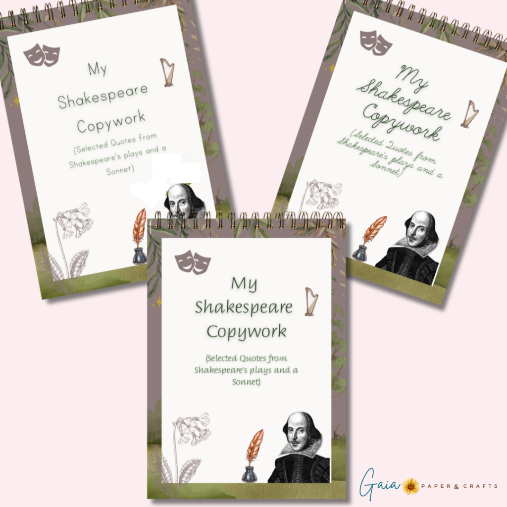 My Shakespeare Copywork (3 Font Style choices) | Shopee Philippines