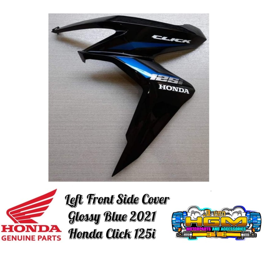 LEFT SIDE FRONT COVER (GLOSSY BLUE) 2021 MODEL HONDA CLICK 125i V2 ...