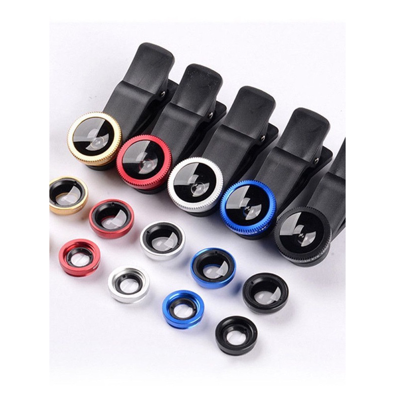 3 In1 Camera Lens Macro Fish Eye Wide Lens Clip For Mobile Phone ...