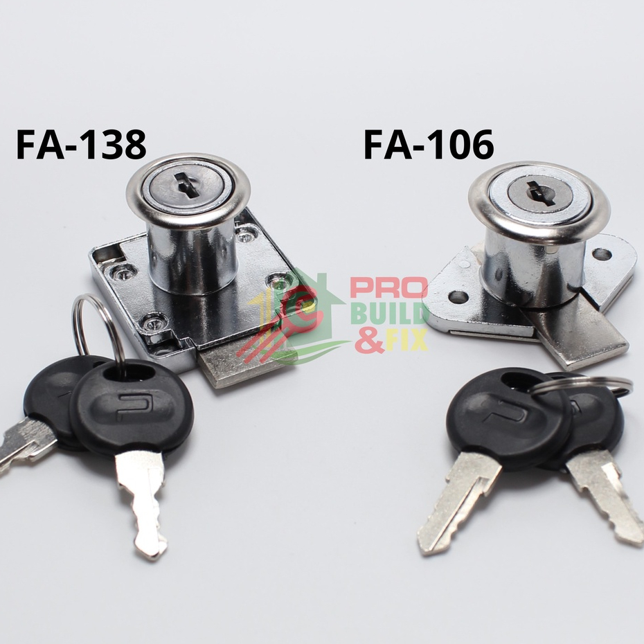 Performa Flat Deadbolt Drawer Desk Cabinet Lock Zinc Alloy Drawer Lock ...