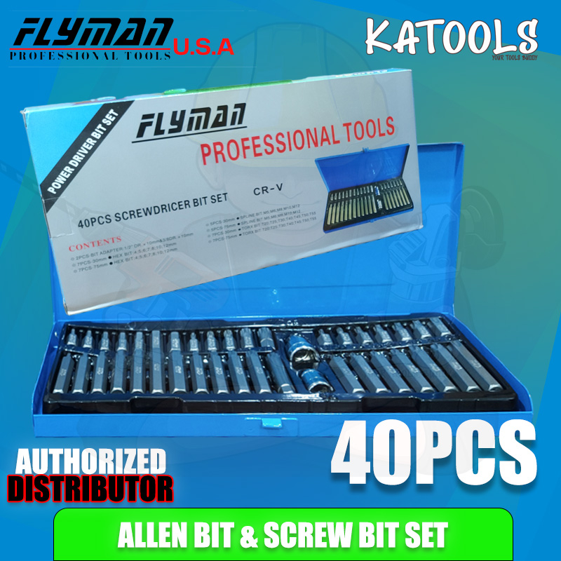 KATOOLS ~ Flyman 40pcs Allen Bit Set 1/2 and 3/8 Drive | Shopee Philippines