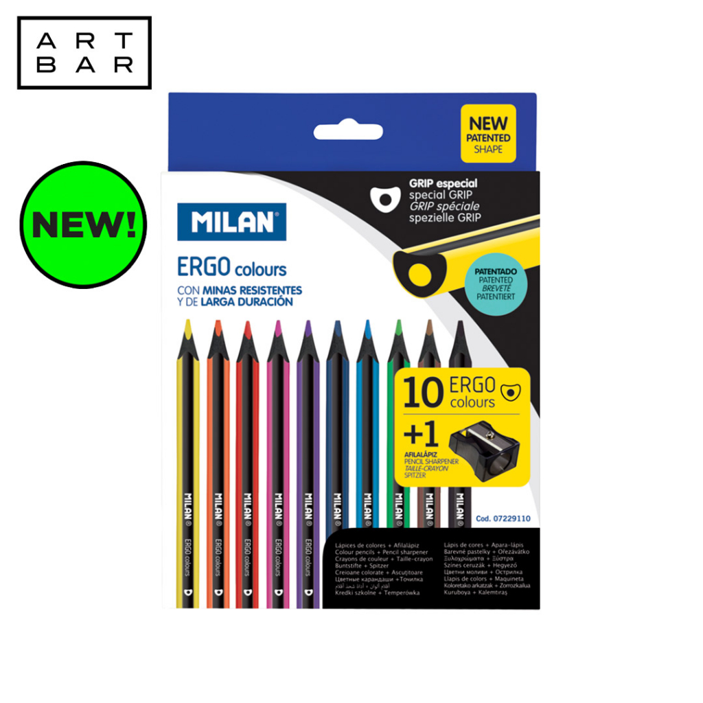 Milan Ergo Colored Pencil 10 Colors - Art Bar | Shopee Philippines
