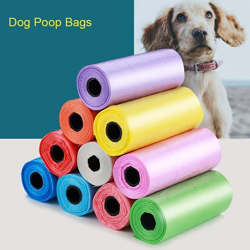 24-72roll Pet Trash Bag Dog Poop Bag Printed Pet Garbage Disposable ...