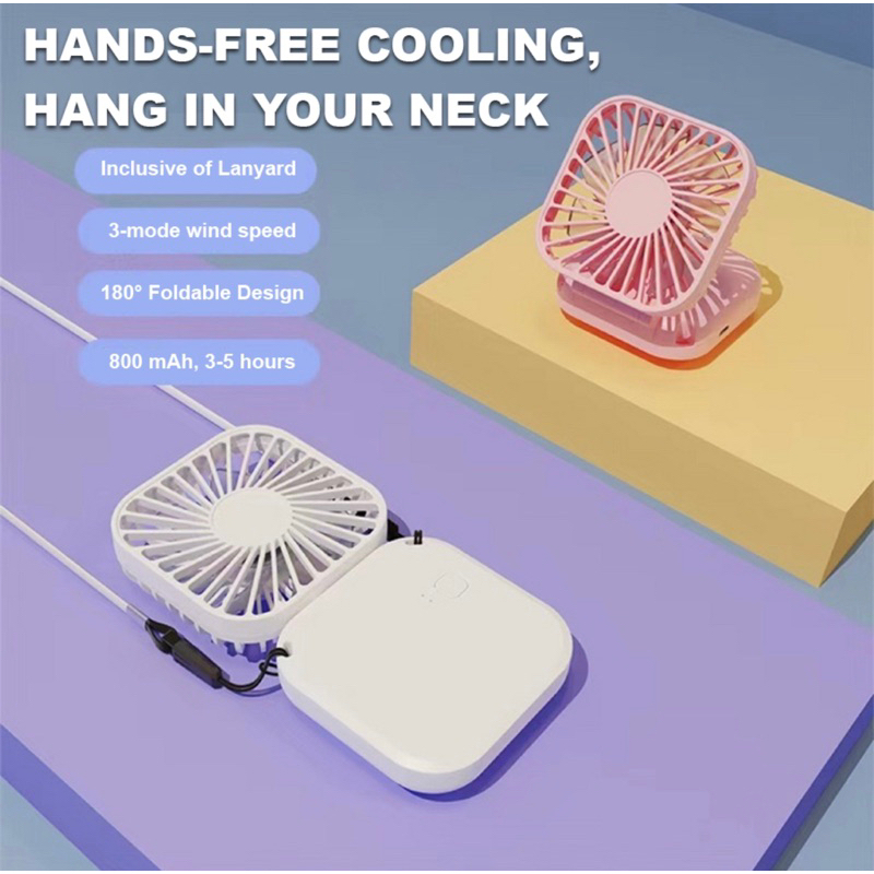 Cable Cute Mini Bear Pastel Electric Fan Hand-Held Fan Rechargeable Fan ...