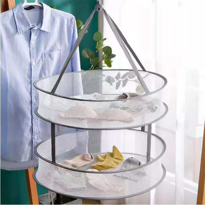 Clothes Drying Rack Net Collapsible Mesh Basket Dryer Net White Mesh ...