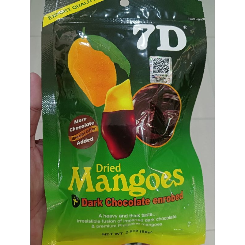Original 7D dried mango Chocolate 130 grams and 80 grams per pack | Shopee Philippines