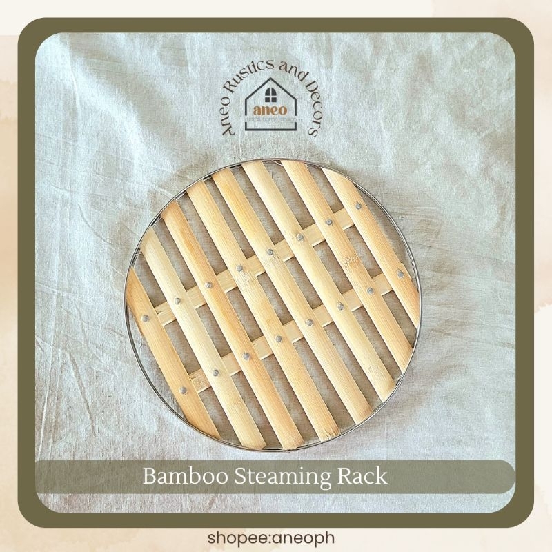10 inches Bamboo Steaming Rack Pot Stand | Shopee Philippines